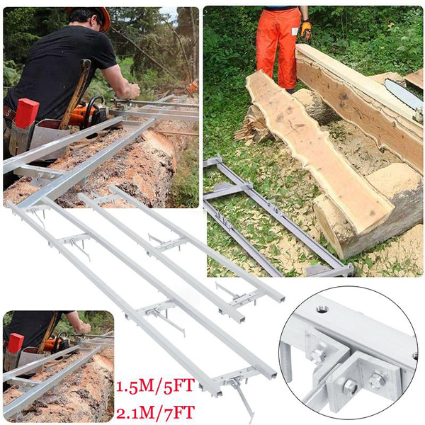 Portable Chainsaw Mill Rail Guide Bar Wood Log Cut Sawmill Cutting 5FT ...