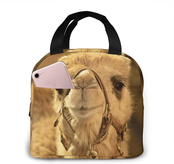 Tote Waterproof Meal Prep Box With Zipper Camel Tote Lunch Bags ...