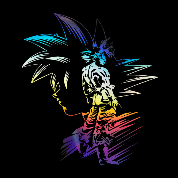 2PCS Set 6.6'' 17cm Super Full Body Japanese Decal Dbz Laser Colorful ...