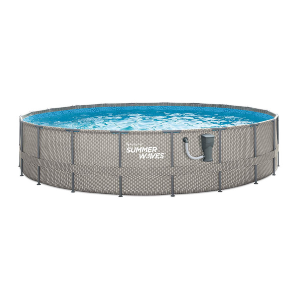 Summer Waves Active 20 Ft x 48 In Above Ground Frame Swimming Pool Set ...