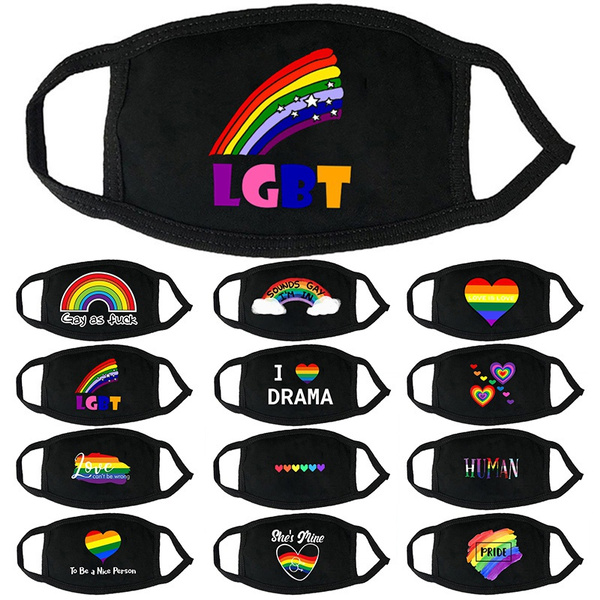 Gay Pride Rainbow Face Mask Lesbian Lgbt Pride Cotton Reusable Mask ...