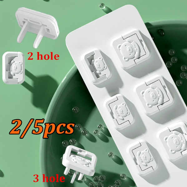 2/5pcs baby safty 2 hole 3 hole socket cover plug baby power socket ...