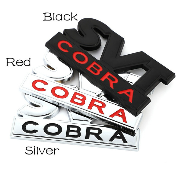 Car Sticker SVT COBRA Emblem Badge Rear Trunk Decal Front Hood Grille ...