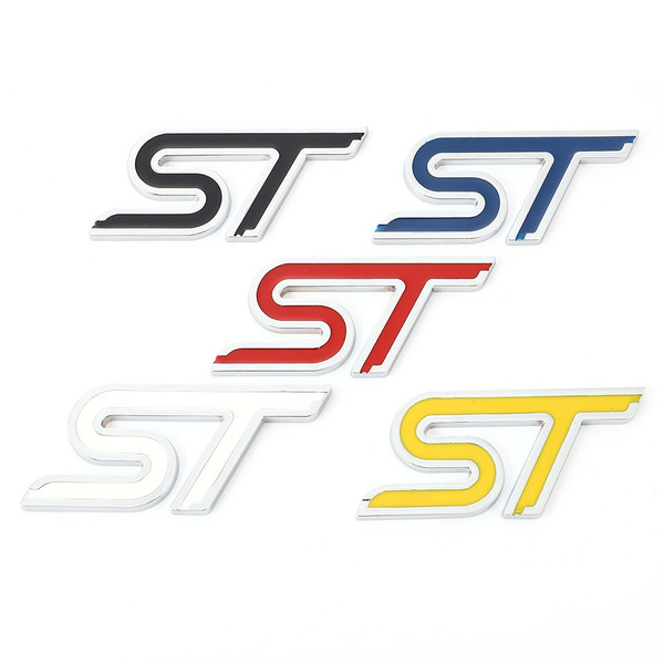 3D Car Sticker ST Emblem Badge Front Hood Grill Decals for Ford ST ...