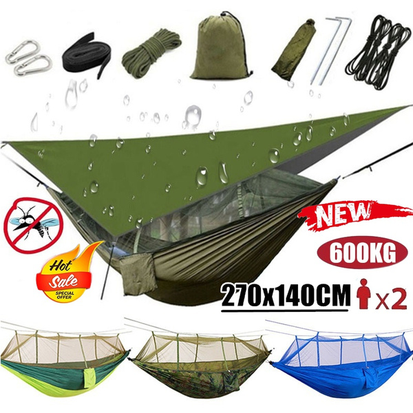 Outdoor Portable Tent Camping Hammock with Mosquito Net High Strength ...