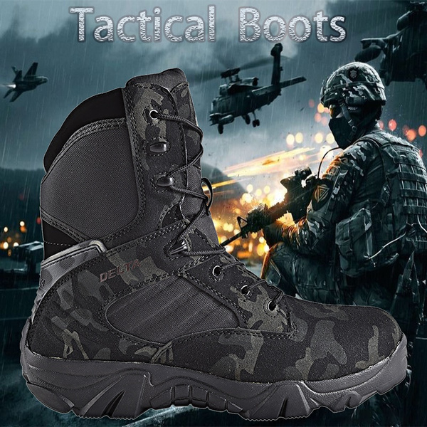 Delta Military Tactical Boots Desert Outdoor Army Combat Boots Hiking ...