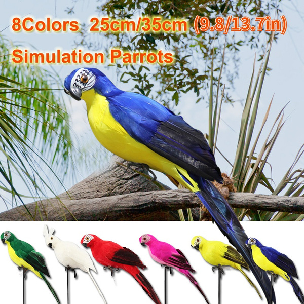 8 Colors 9.8/13.7in Artificial Parrots Birds Simulation Parrots Birds ...