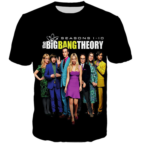TV Series The Big Bang Theory 3D Printed T-shirt Men Women Casual Funny ...