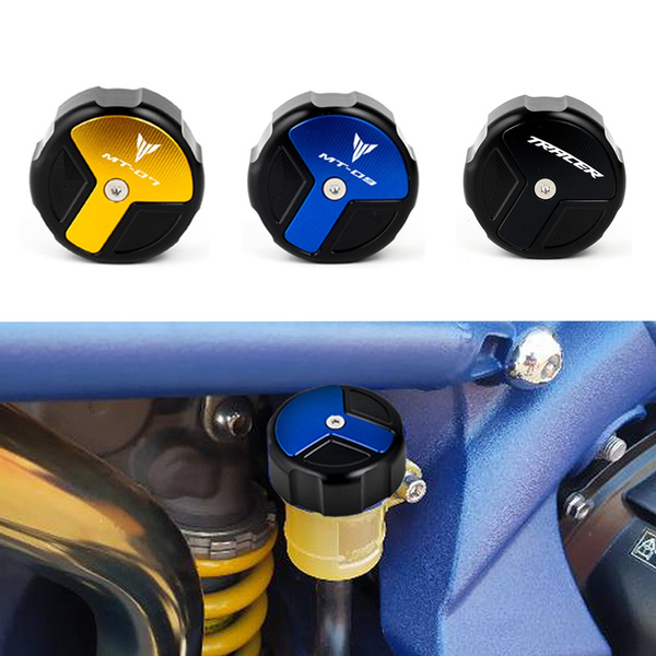 Motorcycle Rear Brake Reservoir Fluid CNC Tank Cover Oil Cup Cap For ...