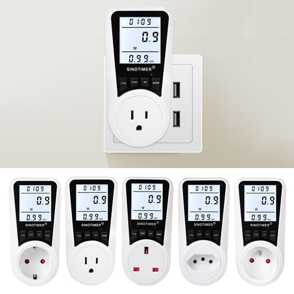 Electricity Usage Monitor Digital Wattmeter AC Power Meter 110V-230V ...