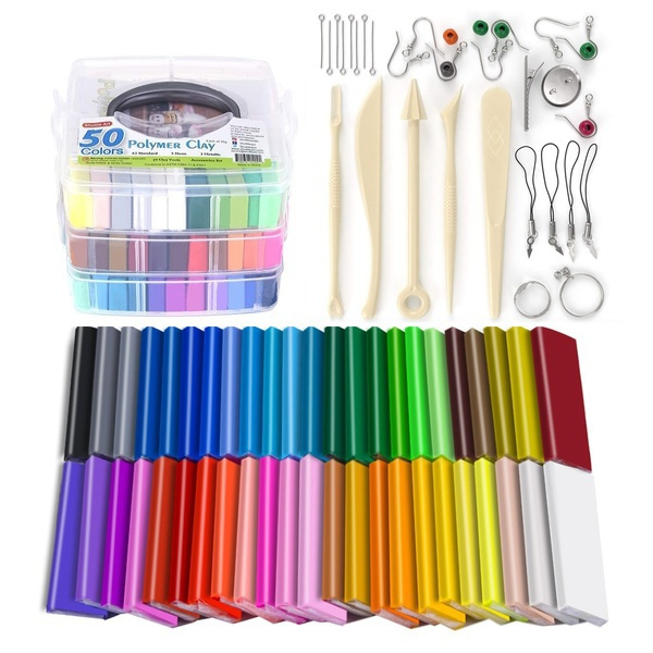24/32/42/50 Colors Polymer Clay Set, Multi-colored Modeling Clay DIY ...