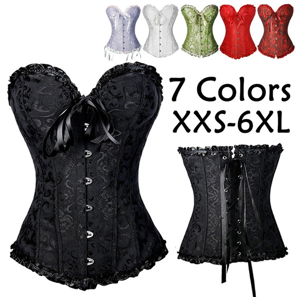 Woman Fashion Overbust Corset Sexy Lace Erotic Floral Women Lingerie ...