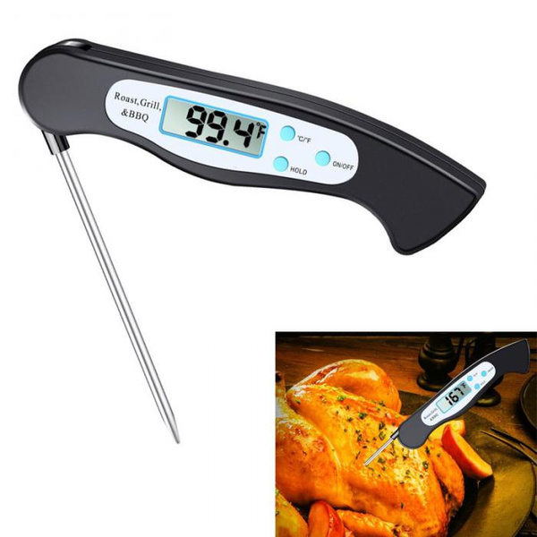 Foldable Food Thermometer Probe Digital BBQ Kitchen Meat Kitchen ...