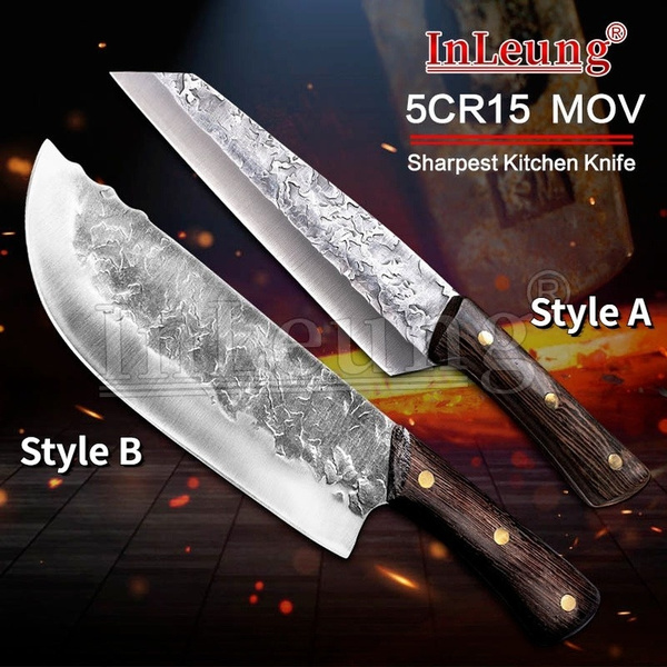 Wide Blade Chopping Knife Kitchen Knife Utility Knife Hammer Stainless ...