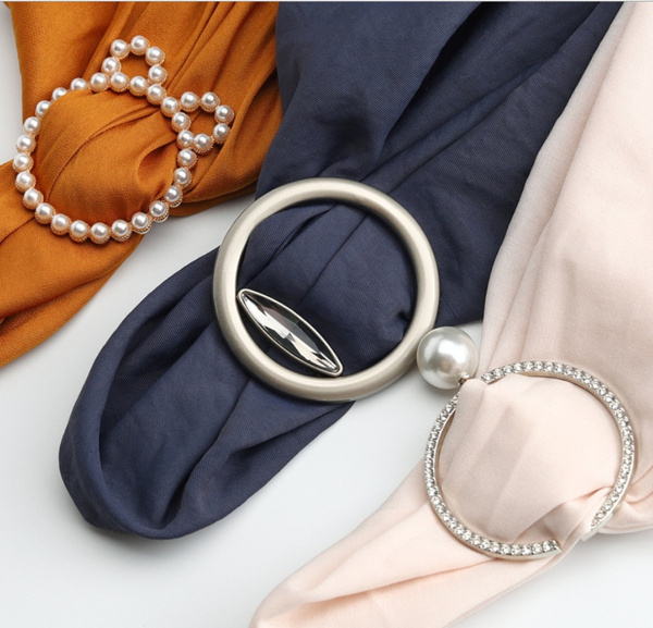 Simple Fashion Ring Tudung Bawal Scarf Ring Scarf Buckle Clip Shawl ...