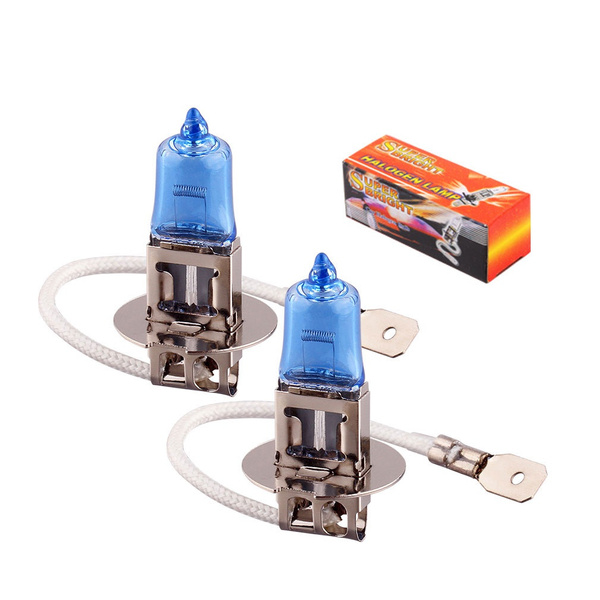 2 Pieces H3 55W 100W 12V Super Bright Halogen Bulb Car Headlight Lamp ...