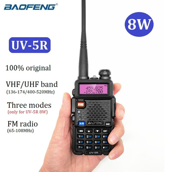 Real 8W BAOFENG UV-5R Walkie Talkie VHF UHF Two Way Radio Transceiver Scanner UV5R Portable CB ...