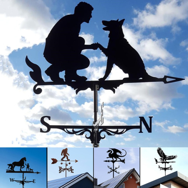 Decorative Wind Vane Weather Vane Metal Weathervane Yard Wind Direction ...