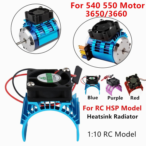 1:10 RC Model Brushless Heatsink Radiator And Fan Cooling Aluminum 550 ...