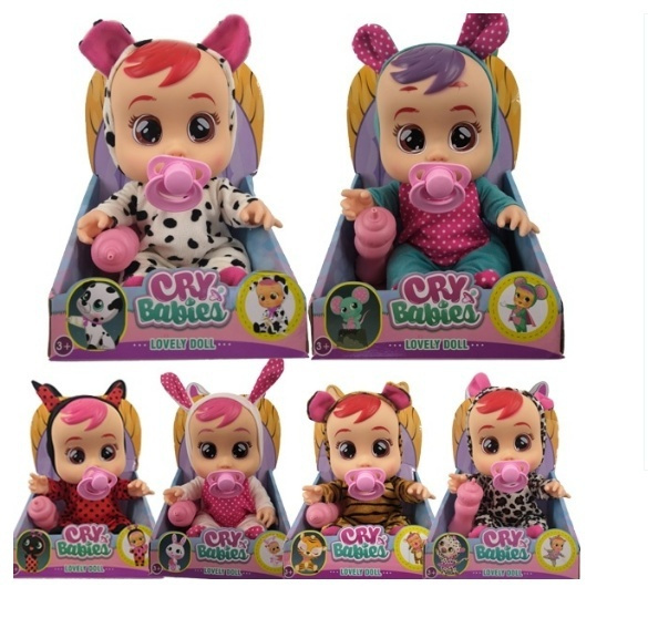 8/10 Inch Cry Babies Doll Magic Tears Silicone Toy Anime Figure Baby ...