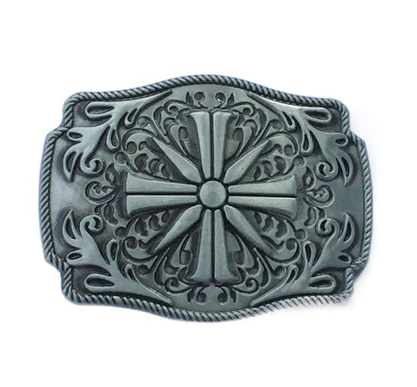 Rectangle Keltic Cross Floral Flower Belt Buckle | Wish