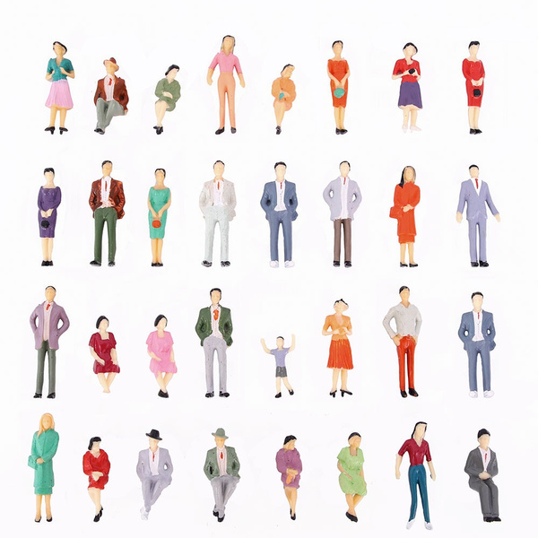 1:30 Scale Model Painted Figures Miniature People Street Passenger for ...