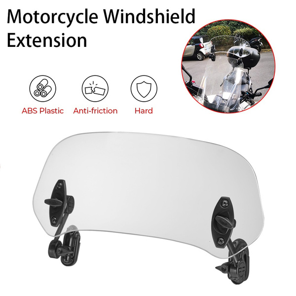 Motorcycle Windshield Extension Universal Adjustable Clip-on for Honda ...