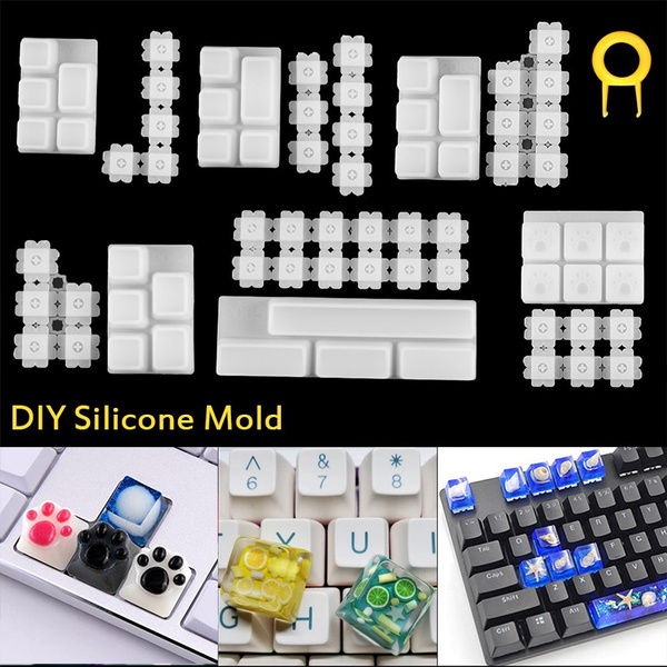 DIY Mechanical Keyboard Key Cap Silicone Mold Soft Durable Keycaps Mold ...