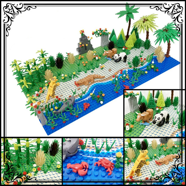 MOC DIY Forest Blocks Puzzle Toys Contain A Variety of Wild Animals ...
