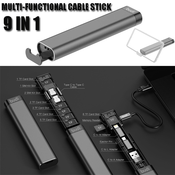 Multifunctional 9 IN 1 Data Line Card reader OTG Adapter Type C ...