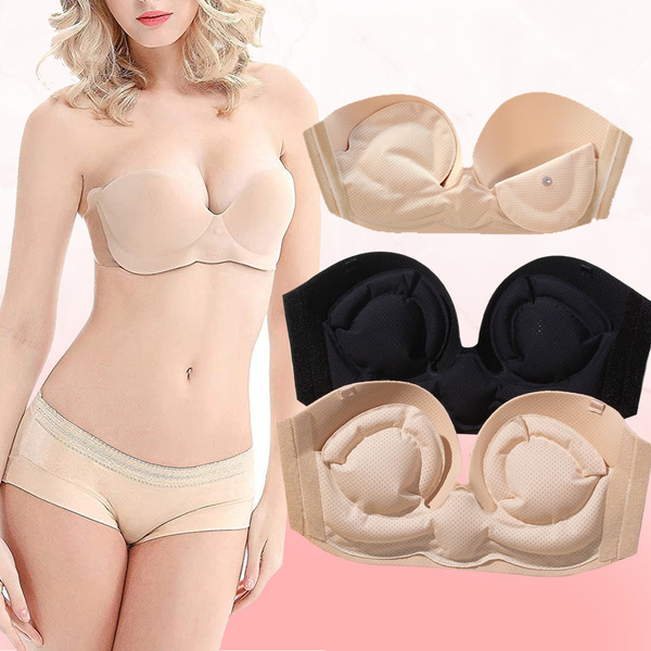 Inflatable Air Pump Bra Women Apparel Strapless Pushup Brassiere Inflatable Air Pump Bra Women Apparel Strapless Pushup Brassiere