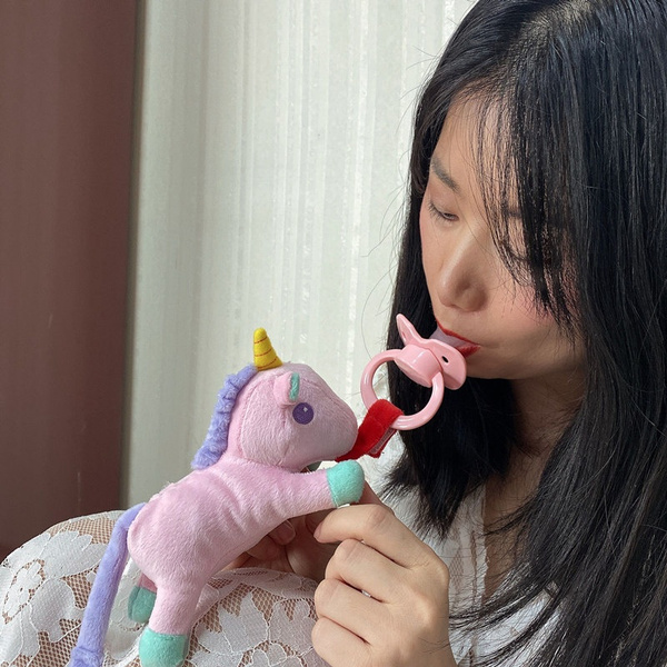 ABDL Pacifier, Dinosaur Plush with Adult Pacifier, Little Space ...
