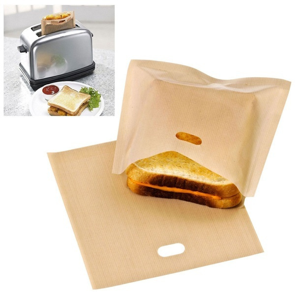 2pcs/10pcs Reusable Non Stick Toaster Sandwich Pastry Toastie Chips ...