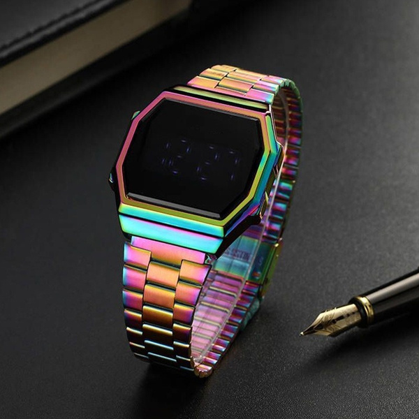 Digital Watch Multifunctional Square Sports Waterproof Watches Touch ...
