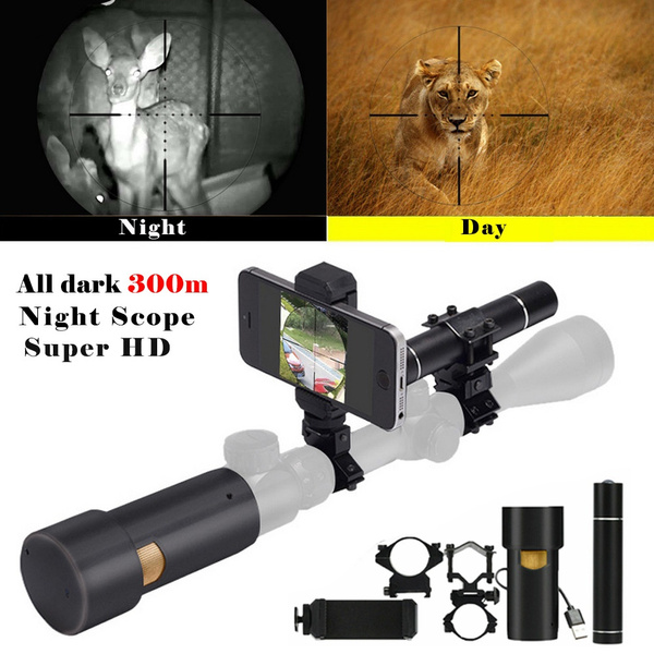 HD All Dark 300m Outdoor Night Vision Scopes Hunting Optics Sight ...