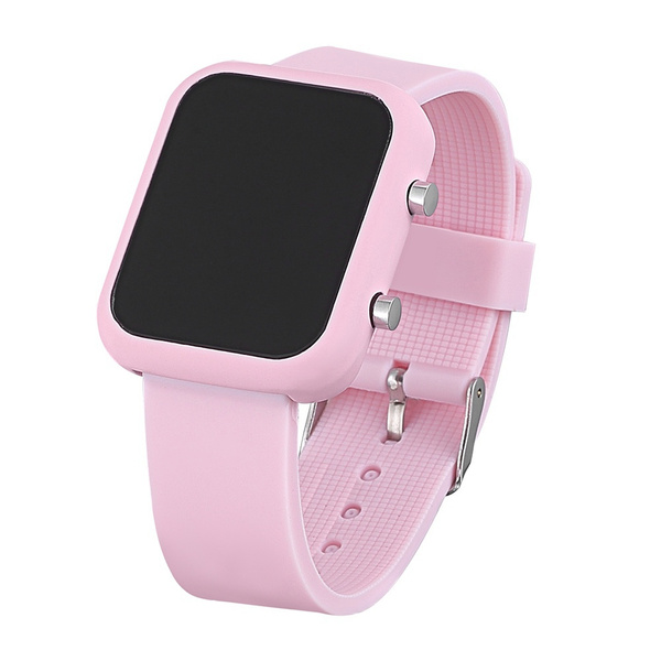 Women Watches Square Digital Watch Silicone Wrist Watch Casual LED ...
