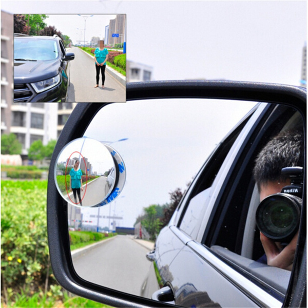 360 Degree HD Blind Spot Mirror Adjustable Car Rearview Convex Mirror ...