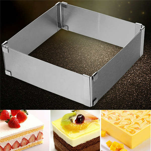 Adjustable Stainless Steel Cake Mould Baking DIY Pastry Ring Mold ...