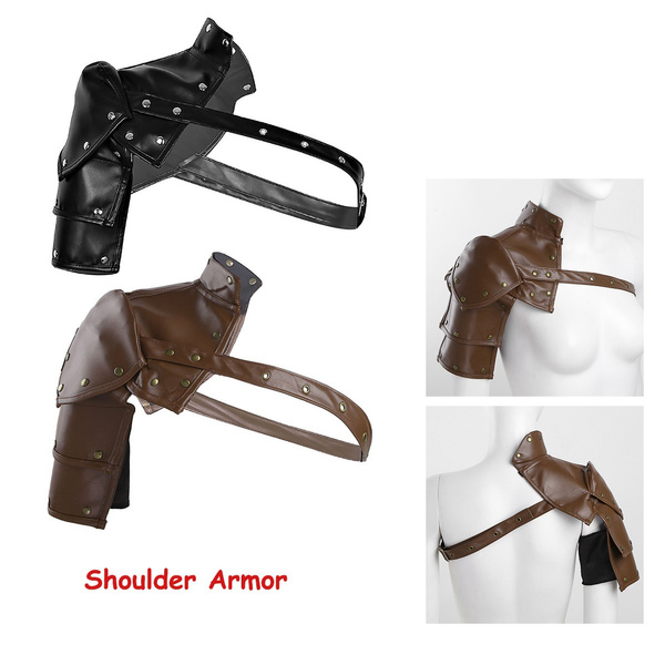 Gothic Steampunk Shoulder Armor with Adjustable Arm Strap Faux Leather ...