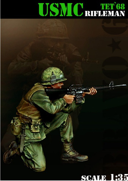 Resin Soldier 1:35 Model Figure Marine Corps Combat Unit Soldier 1781Y ...
