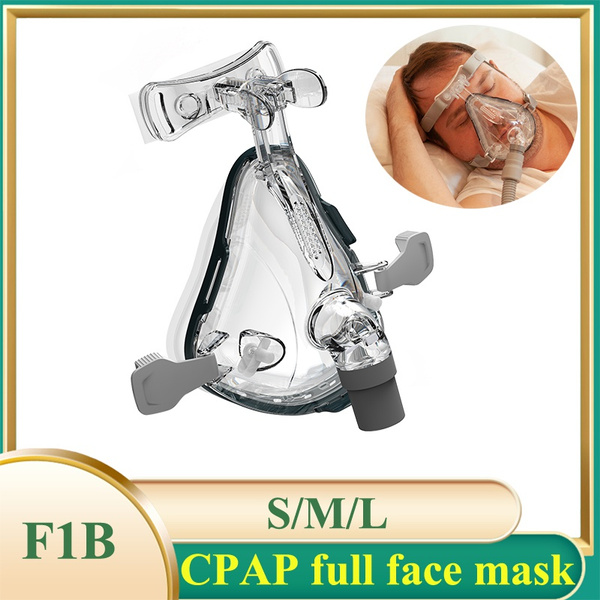 CPAP Full Face Mask F1B Nasal Mask with Headgear & Hose Pipe Universal ...