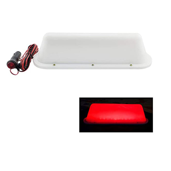 Blank Shell with Green LED Tape 12V DC Car Taxi Cab Roof Top Sign Light ...