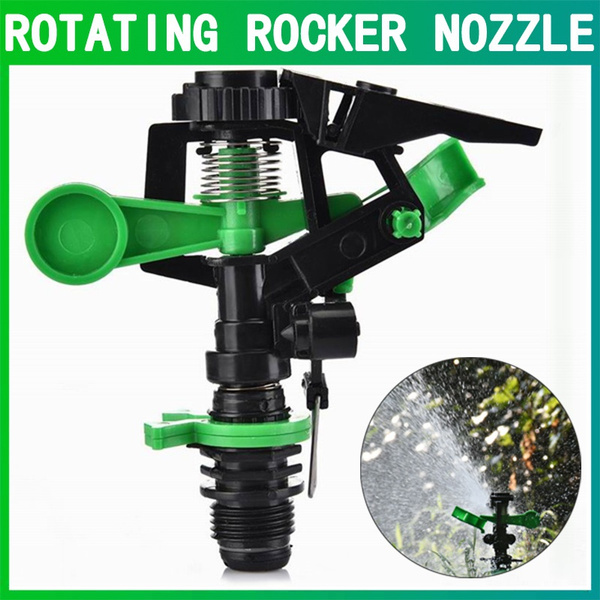 1/2" Rotating Rocker Nozzle 360 Degrees Rotary Jet Nozzle Garden ...