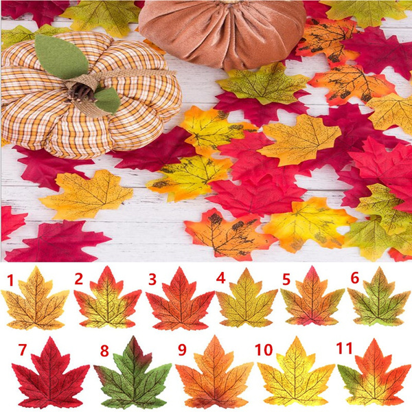 Artificial Maple Leaves Fake Fall Leaves Simulation Leaf Photo Props ...