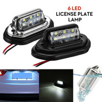 Auto Car 12V-24V Tail Rear 6LED Number License Plate Light Truck Lorry ...