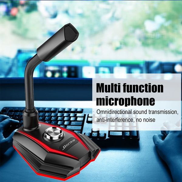 USB microphone high-definition sound card, with speaker headphone jack ...