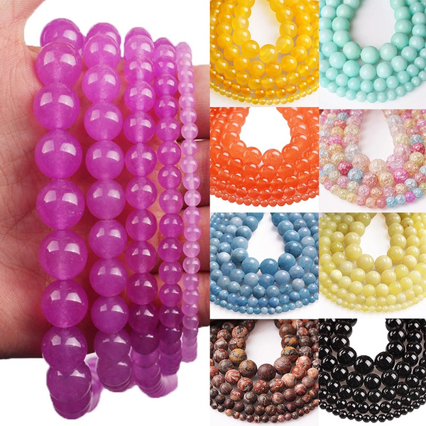 80 different styles of natural stone beads, chalcedony agate round ...