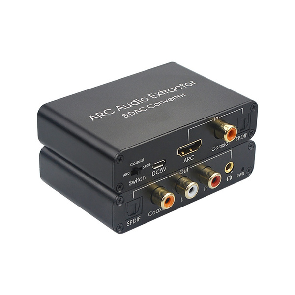 HDMI ARC Audio Extractor DAC Adapter Fiber Coaxial 3.5mm Headphone ...