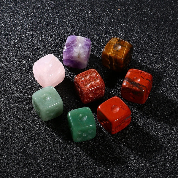 Natural Stone Dice Gem Crafts | Wish