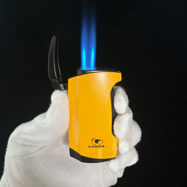 Cohiba Metal Cigar Lighter With Double Jet Flame Torch Lighter And Use ...